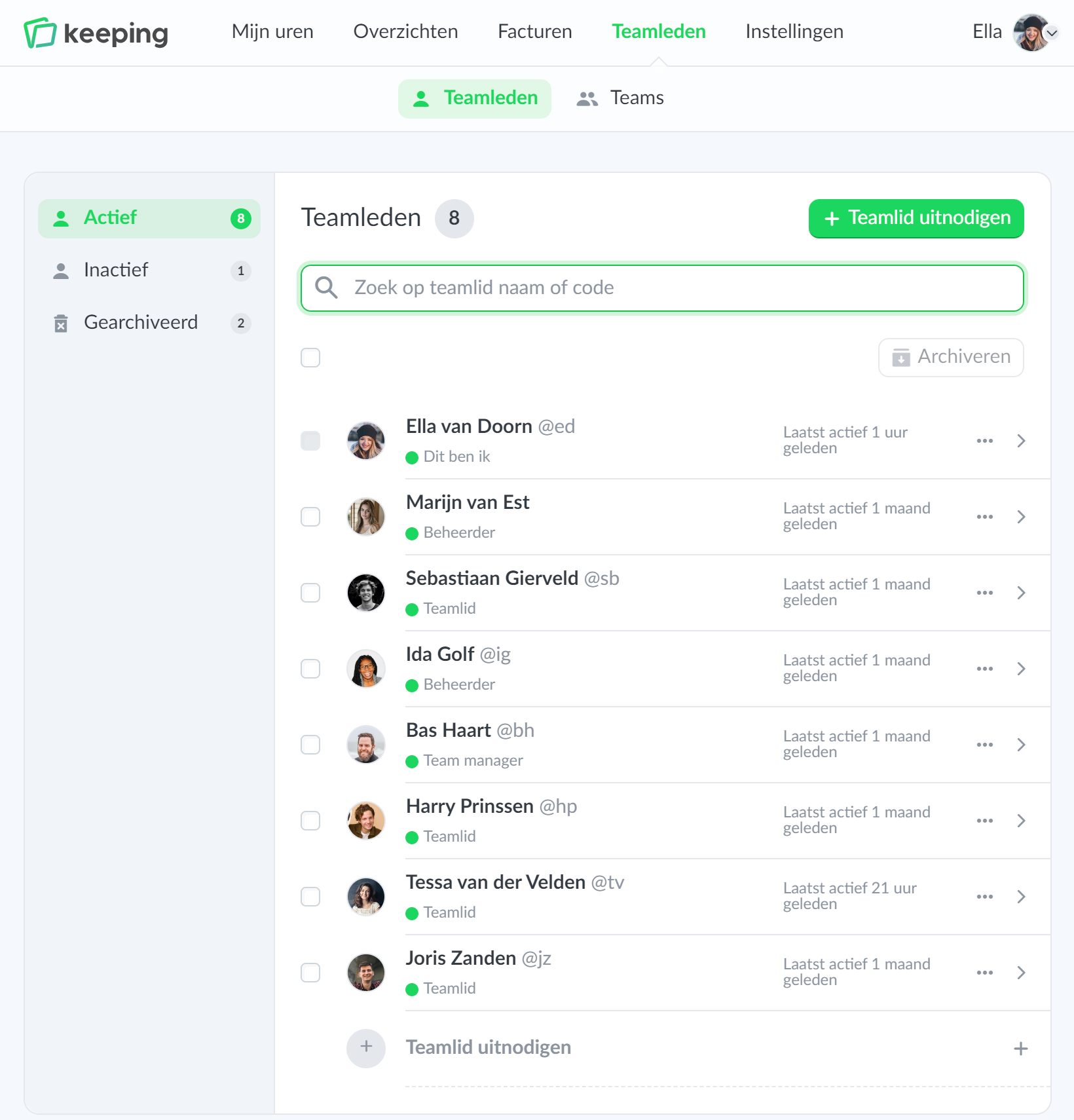 Tijdschrijven via de Keeping-app | Probeer het nu gratis